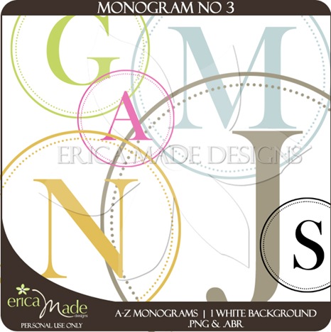 Digital Scrapbooking Monograms No 3 - Confessions of a Homeschooler